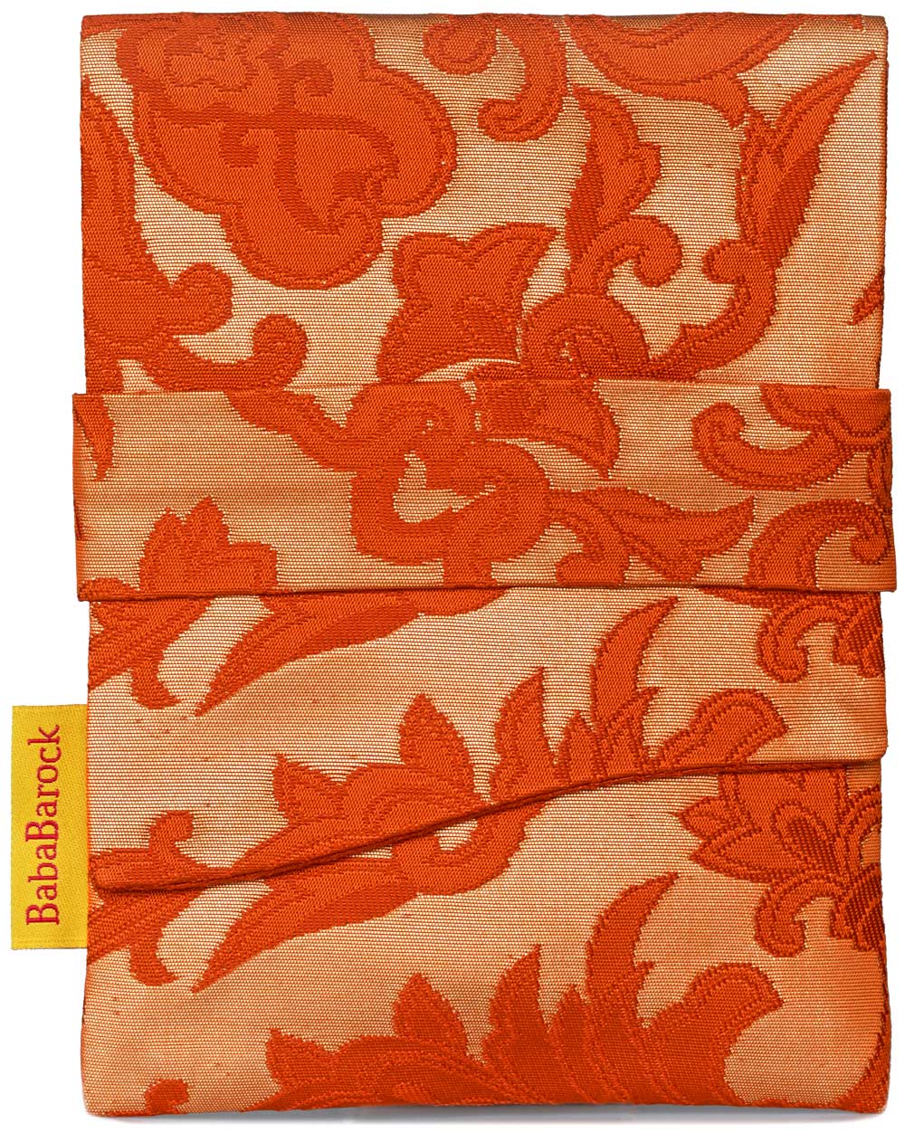 Burnt Orange Metallic Brocade - Japanese vintage silk foldover pouch – BabaBarock, Baba Store