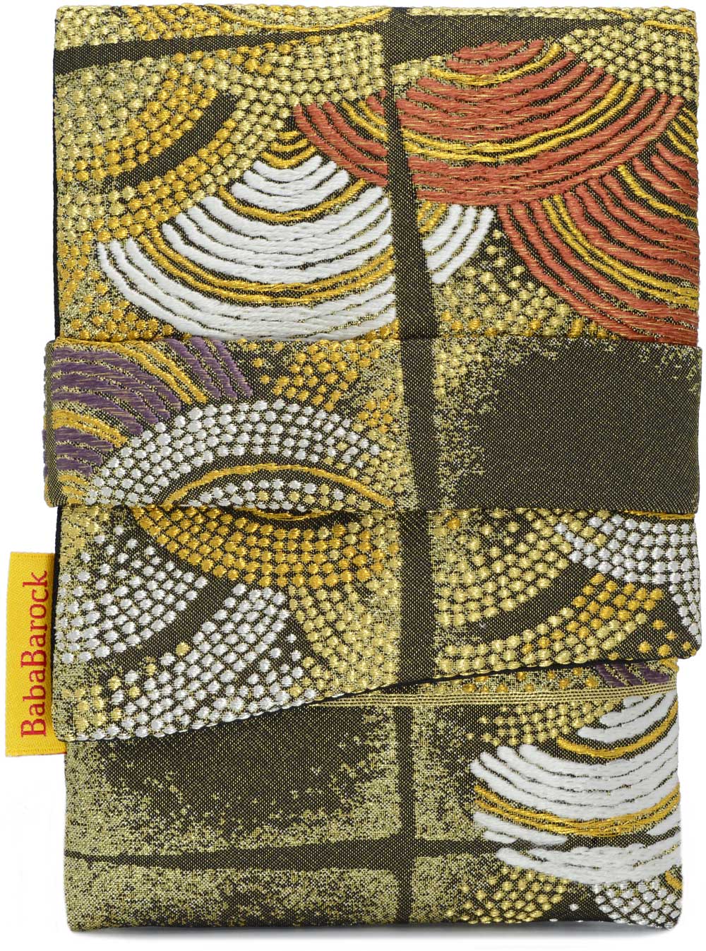 Metallic Waves - Japanese vintage silk foldover pouch – BabaBarock ...