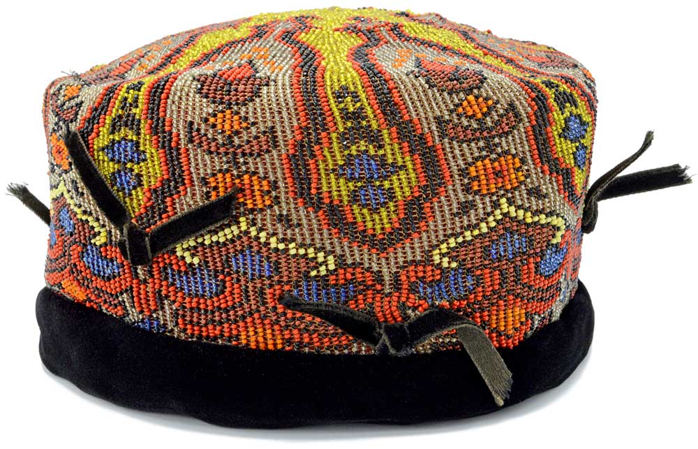 Vintage beaded, embroidered hat. Paisley pattern. – BabaBarock, Baba Store